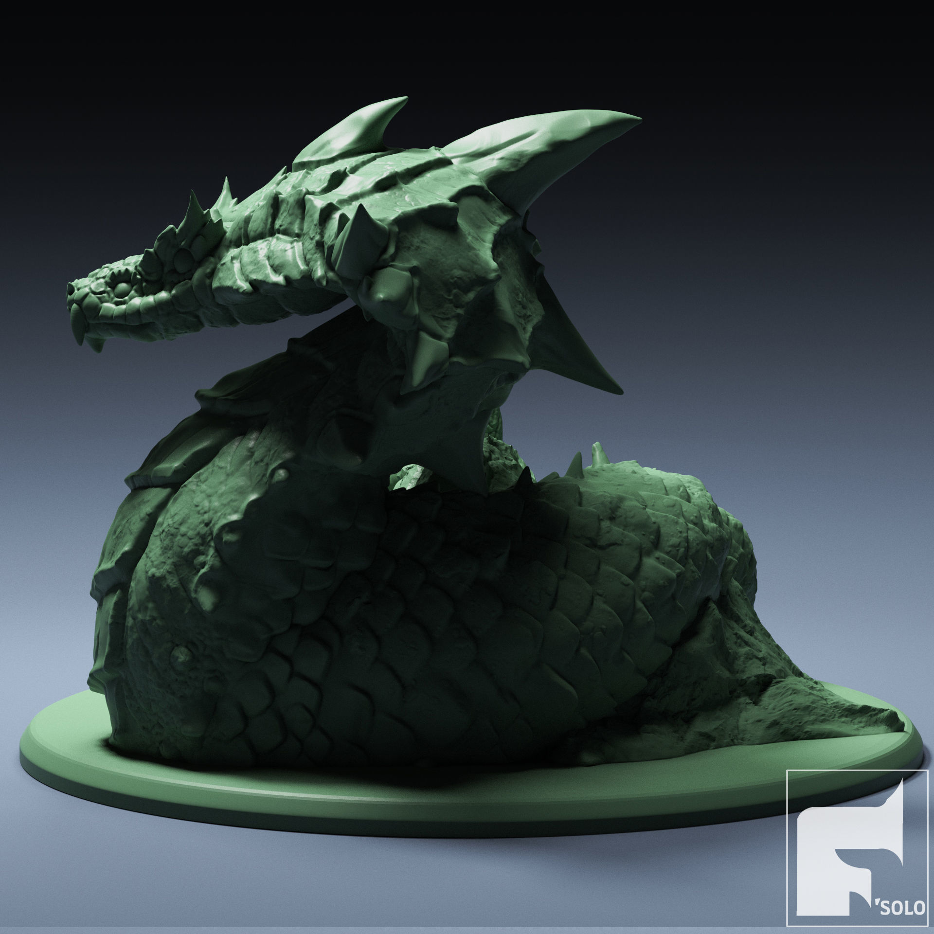 King Snake Monster 3D model 3D printable | CGTrader