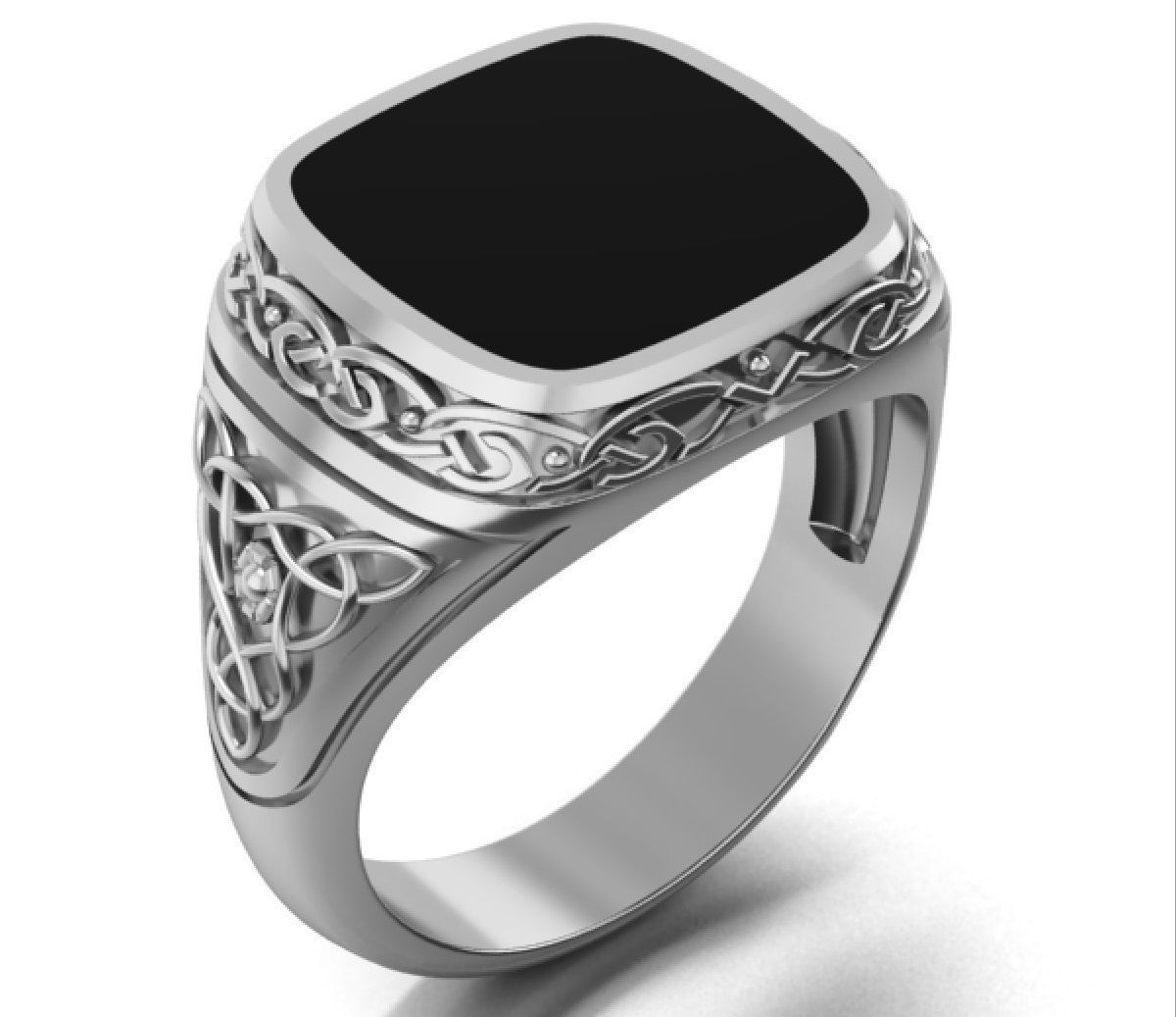 male signet ring celtic pattern 3D model 3D printable | CGTrader