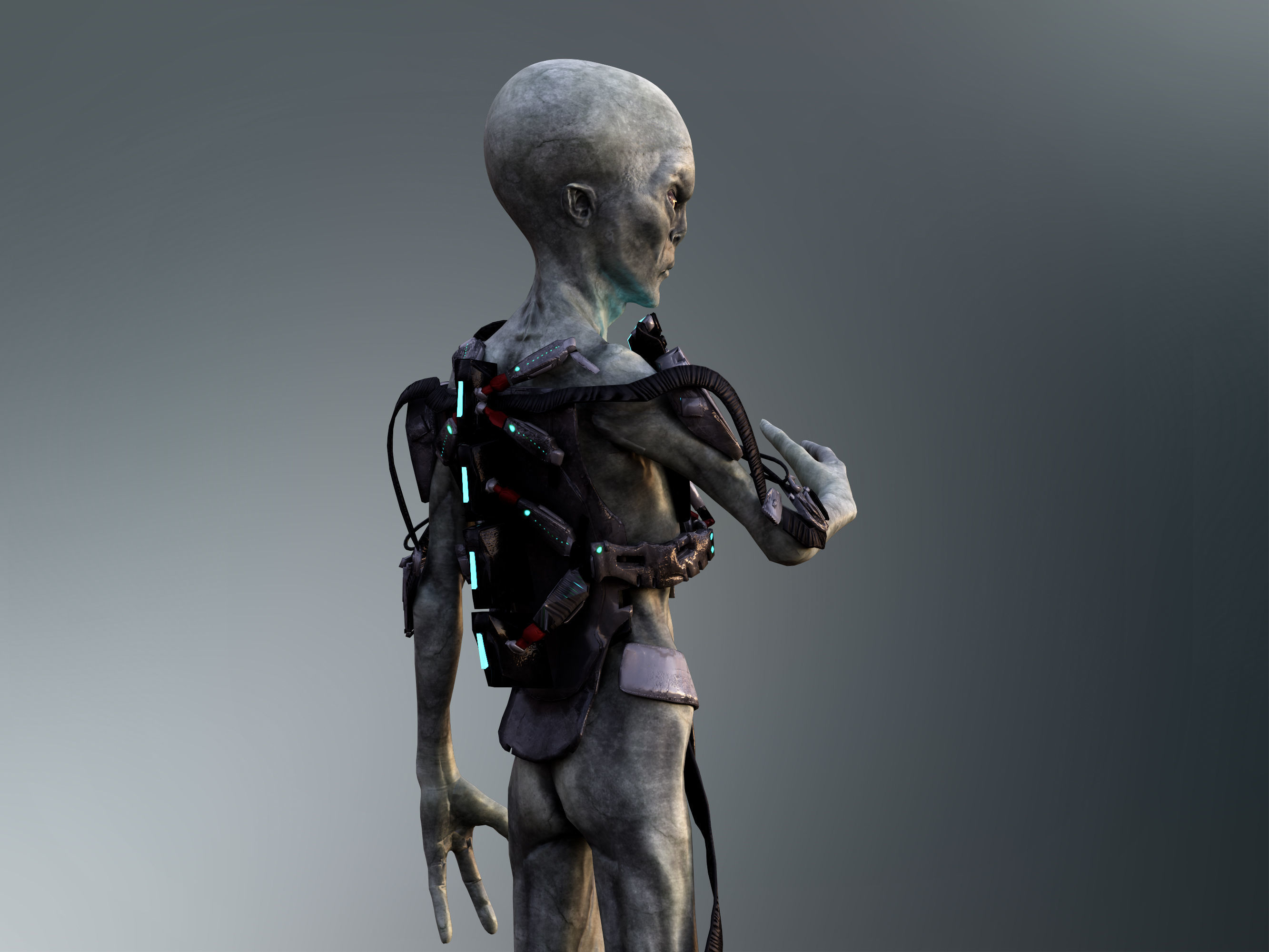 3D model Sci Fi Alien VR / AR / low-poly rigged | CGTrader