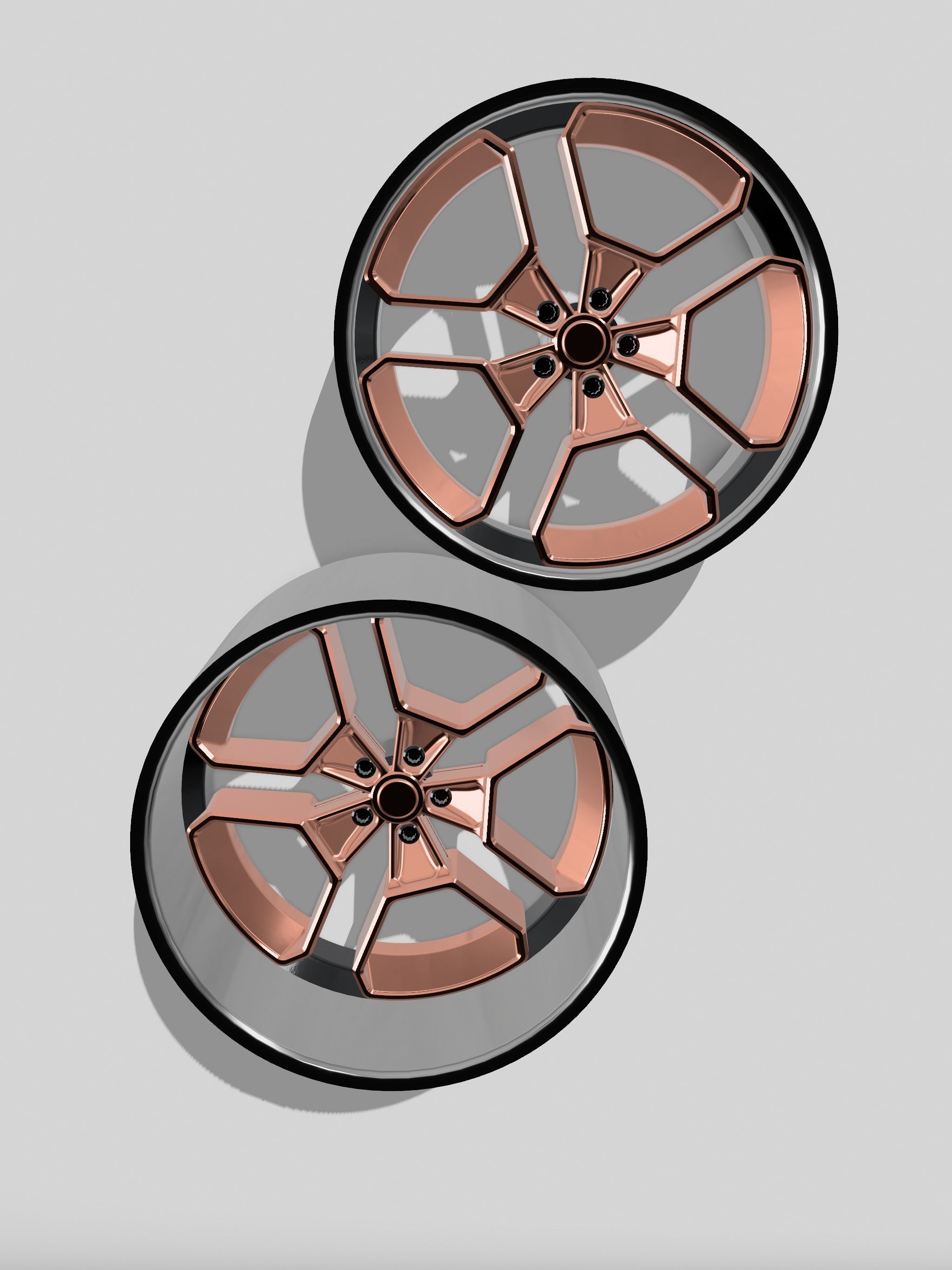 20inch HURACAN Concave Wheels 3 offsets w Tires 3D model 3D printable ...