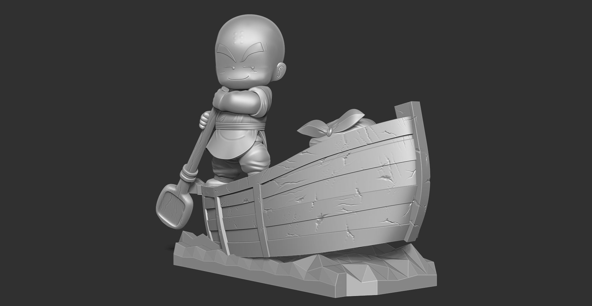Kid Krillin 3D model 3D printable | CGTrader