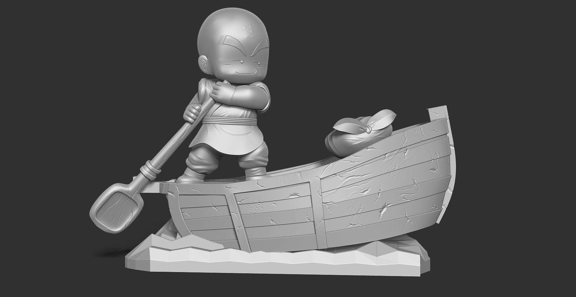 Kid Krillin 3D model 3D printable | CGTrader