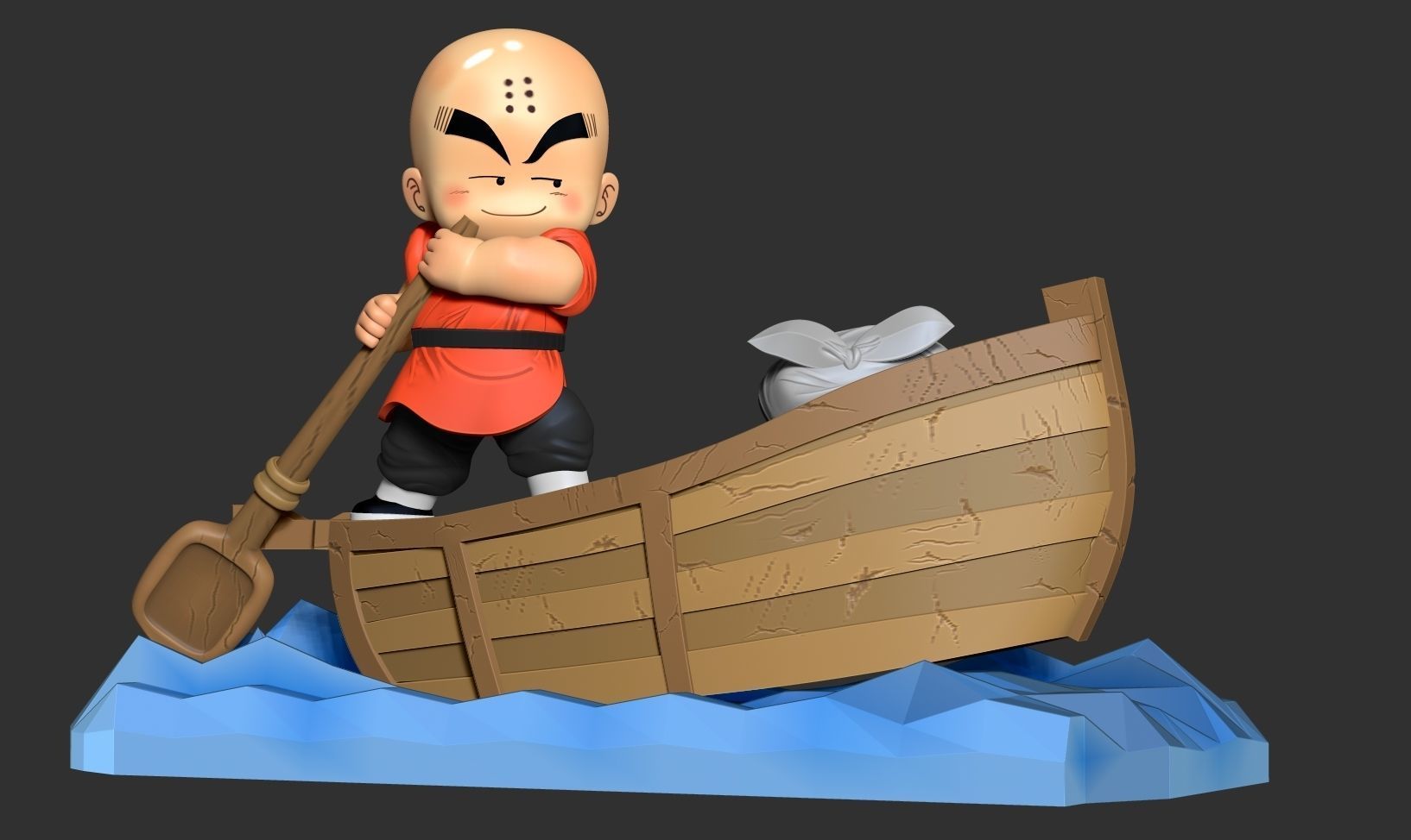Kid Krillin 3D model 3D printable | CGTrader