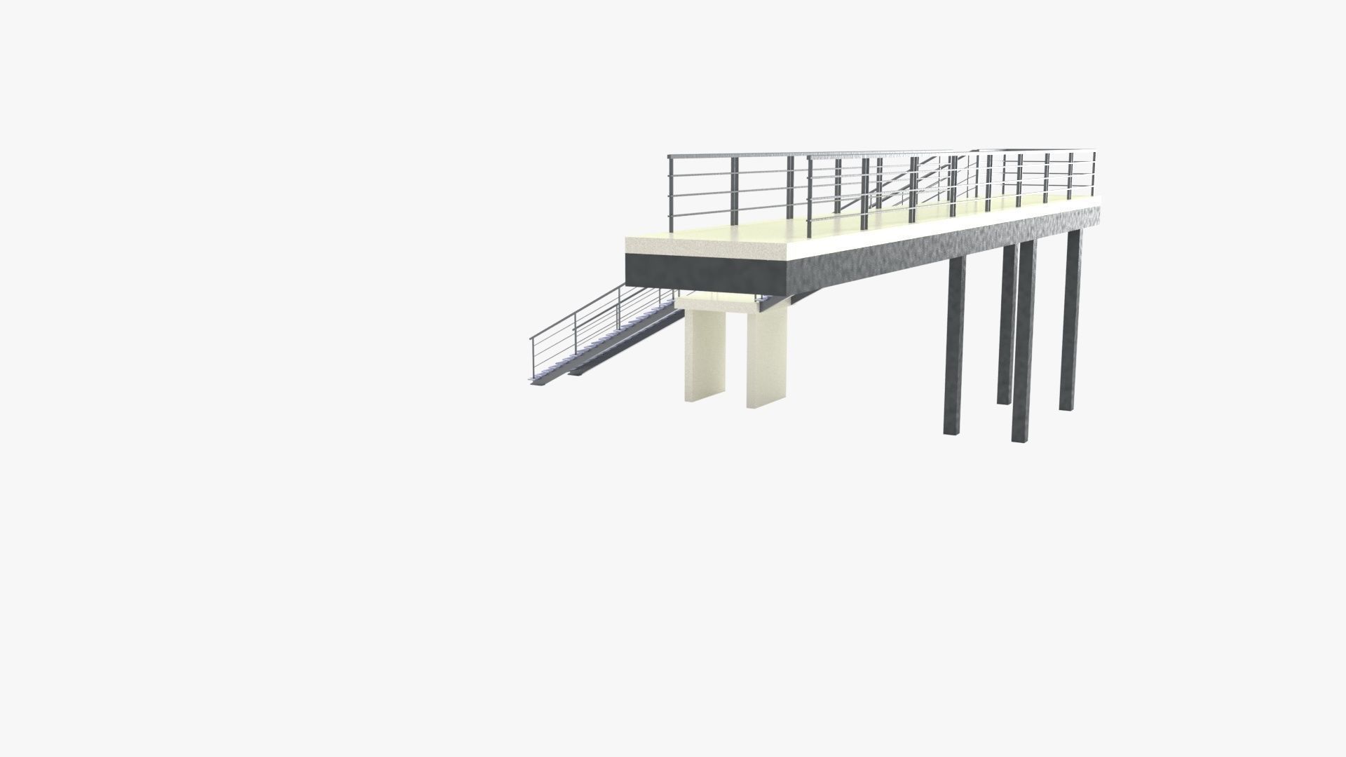 Railway Footbridge 3D model | CGTrader