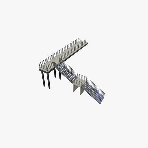 Railway Footbridge 3D model | CGTrader