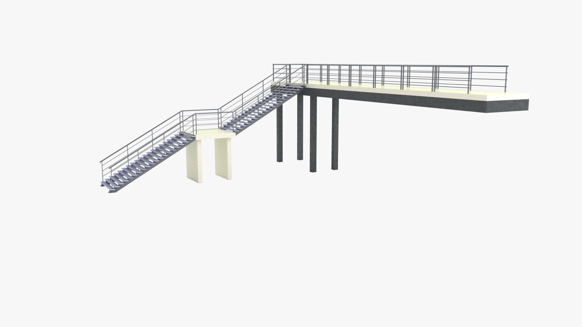 Railway Footbridge 3D model | CGTrader