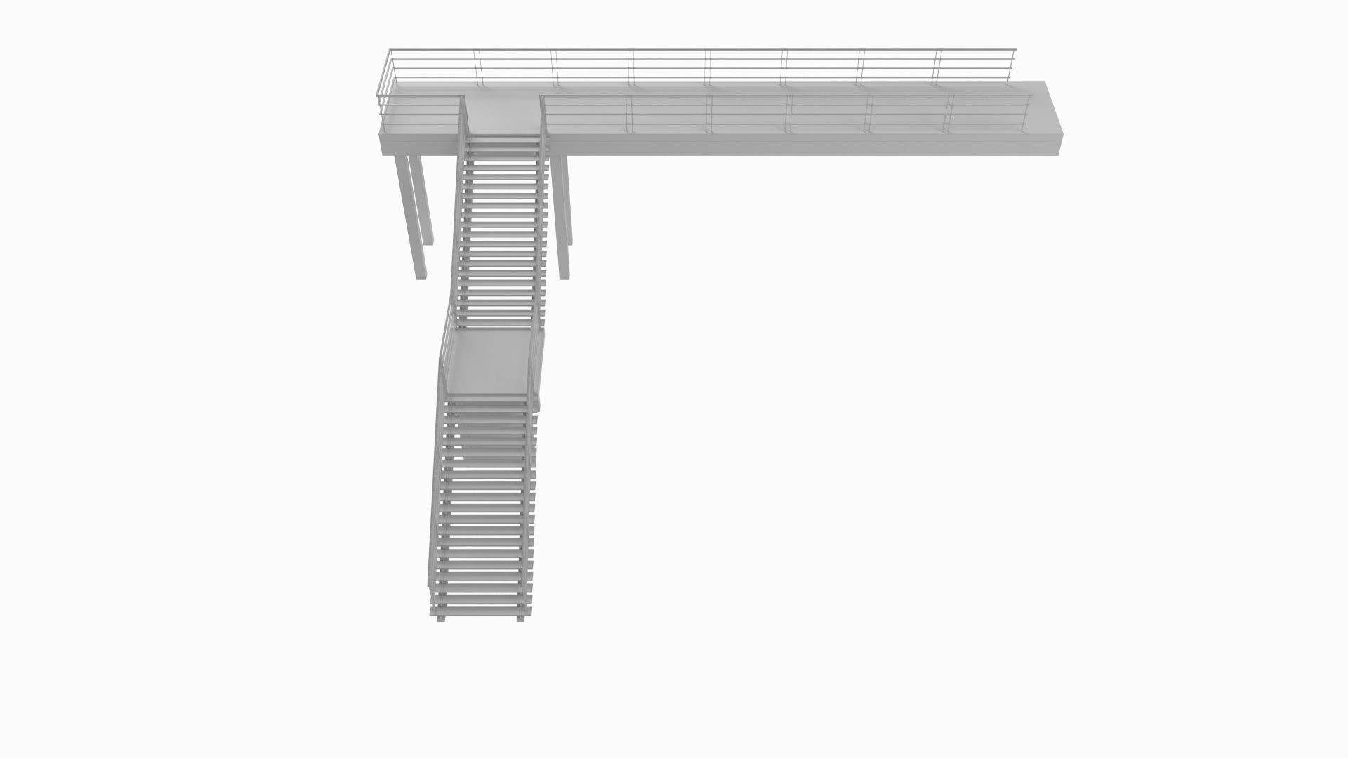 Railway Footbridge 3D model | CGTrader
