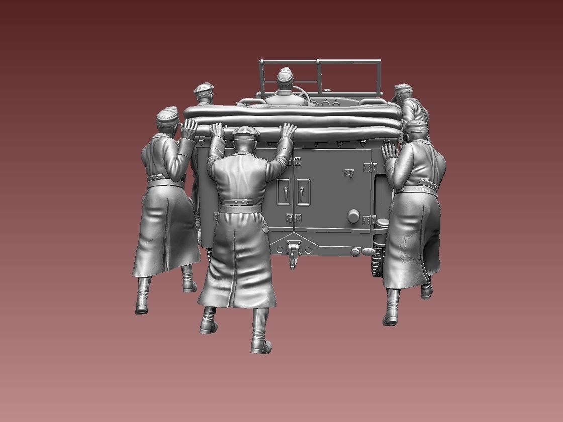 horch 901and general Rommel 3D model 3D printable | CGTrader