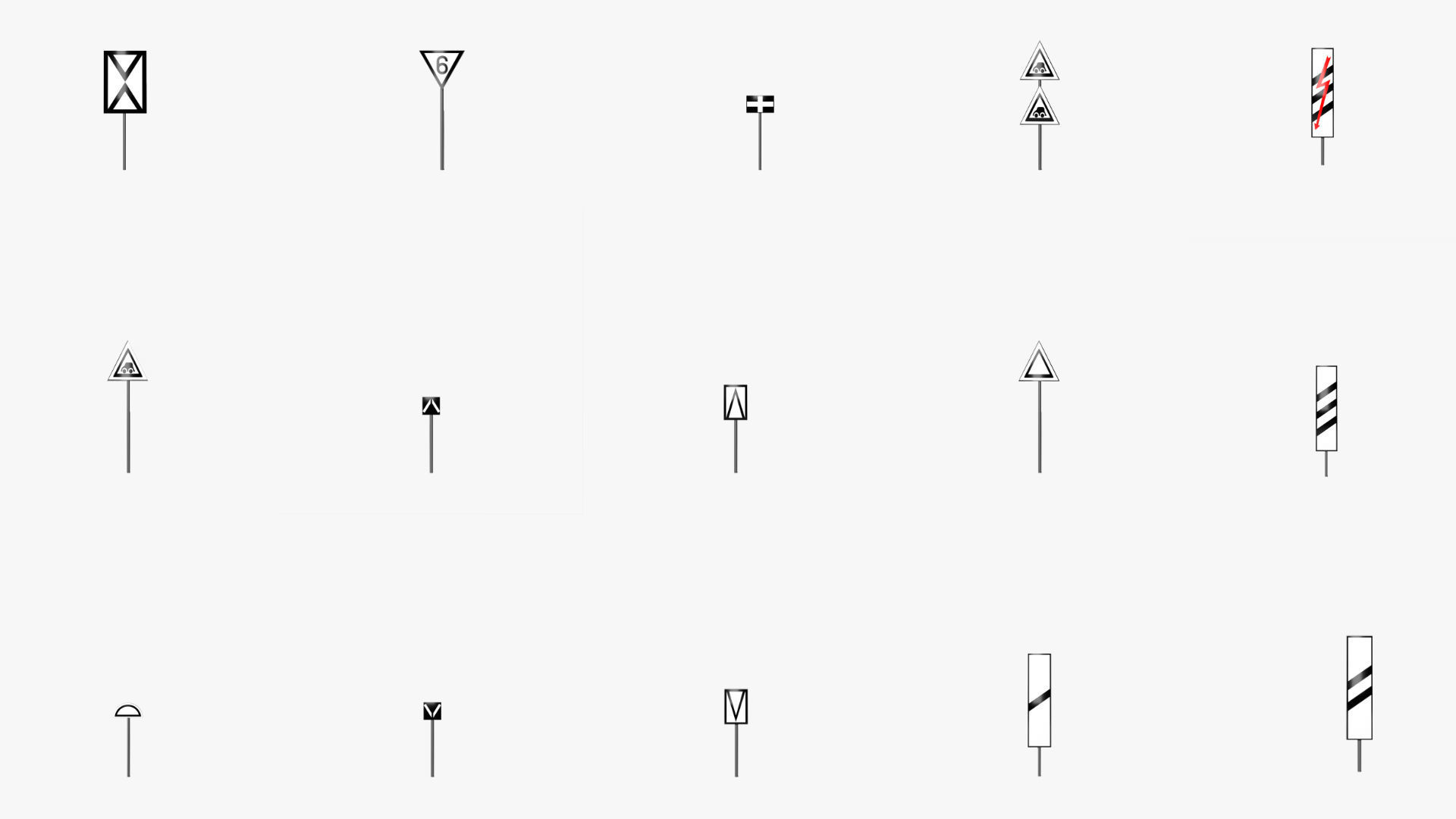 Rail Signs 3D model | CGTrader