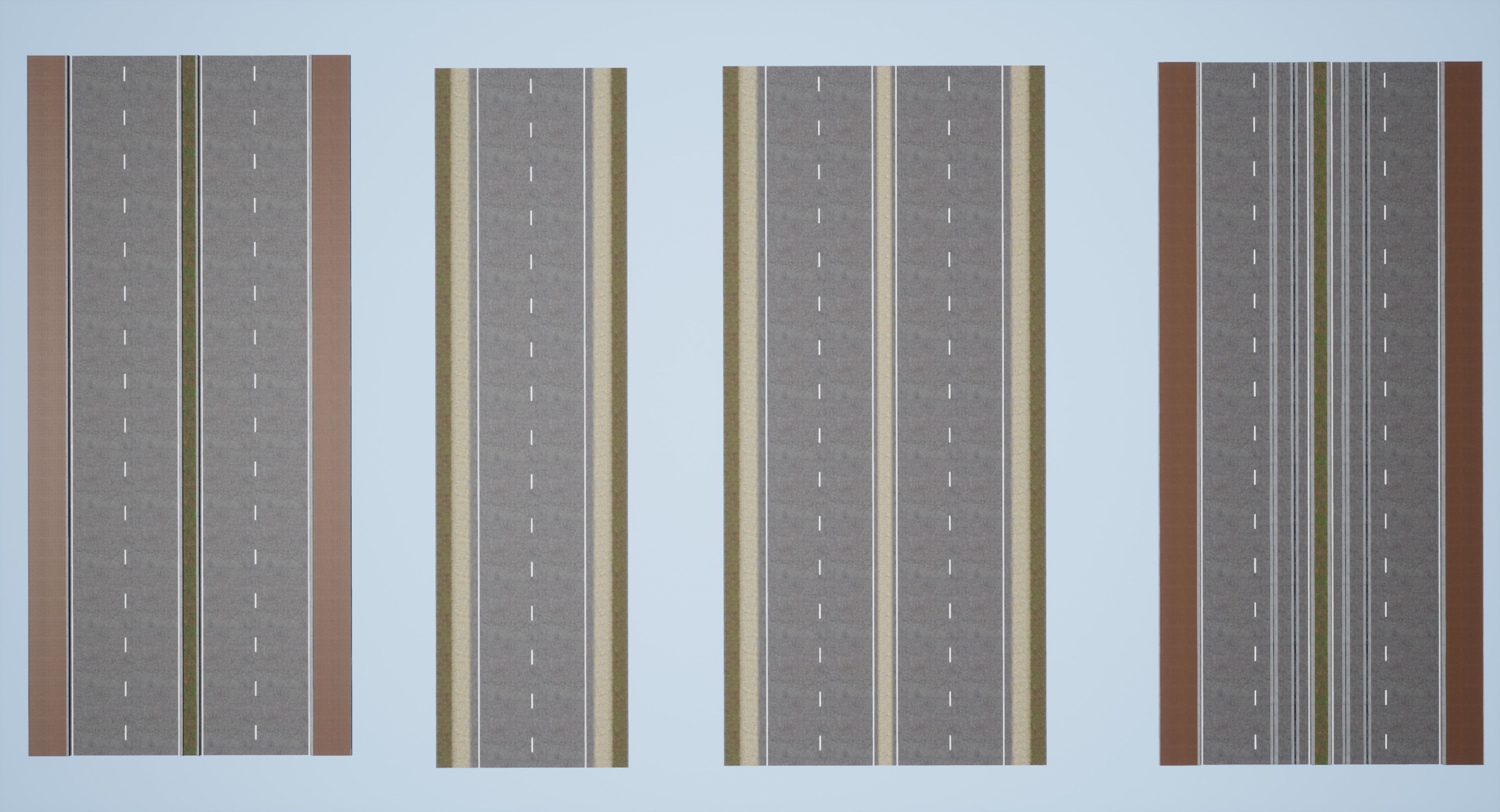 3D model Highway Streets and Construction Roads Unreal Engine Project ...