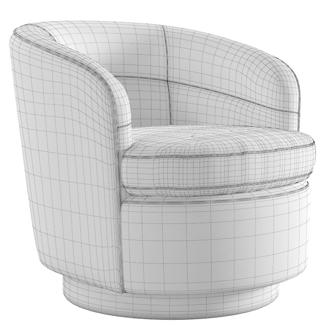 West Elm Viv Swivel Chair 3D model | CGTrader
