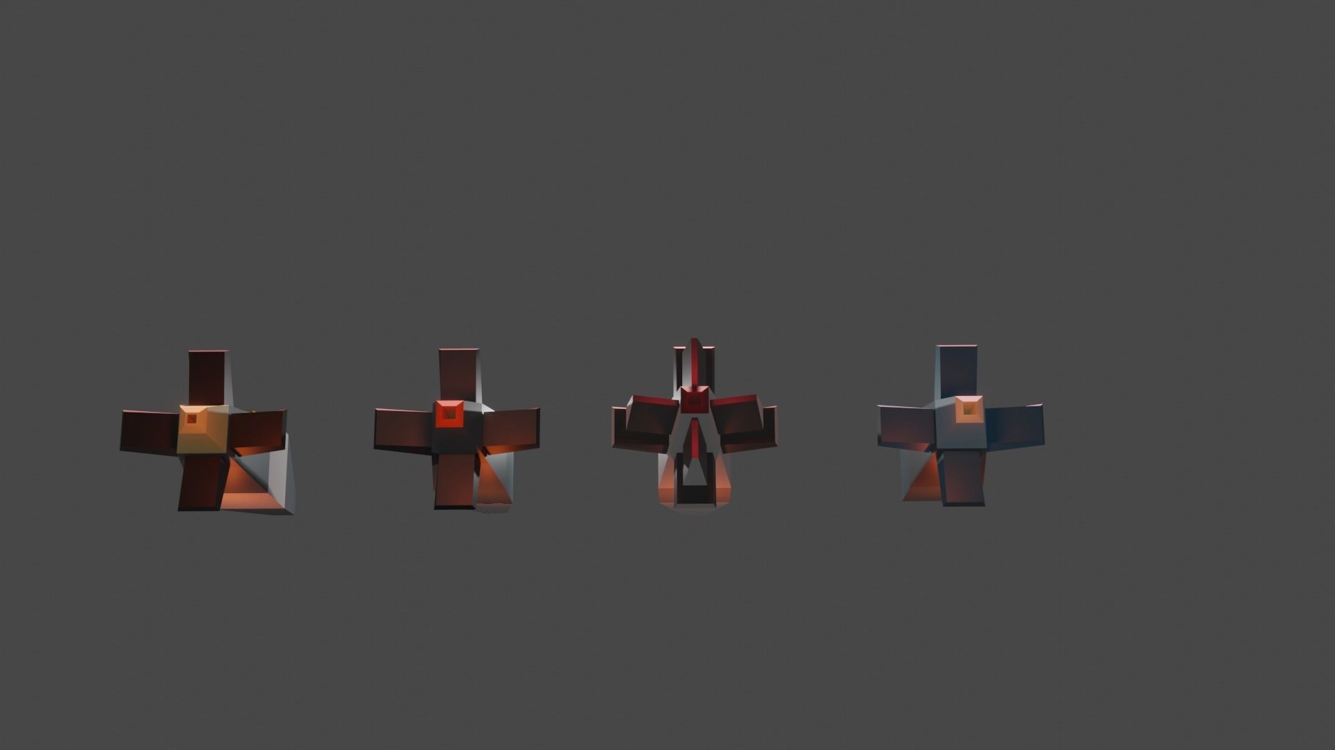 Nuke missile brothers for all lowpoly free VR / AR / low-poly 3D model ...