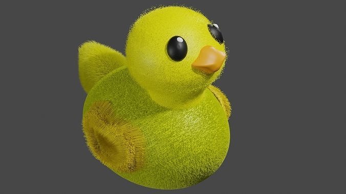 Little fluffy duck 3D model | CGTrader