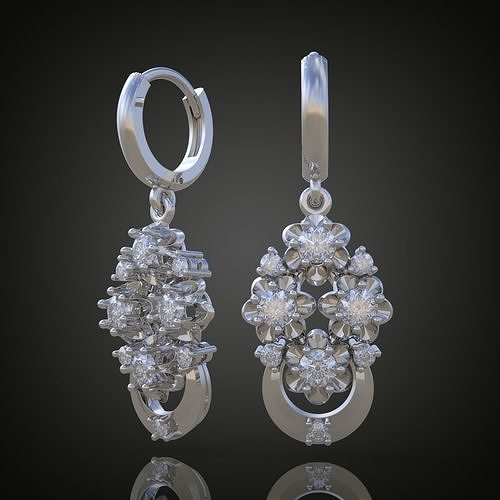 Earring 3D model 3D printable model 0107-10ol21n free 3D model 3D ...