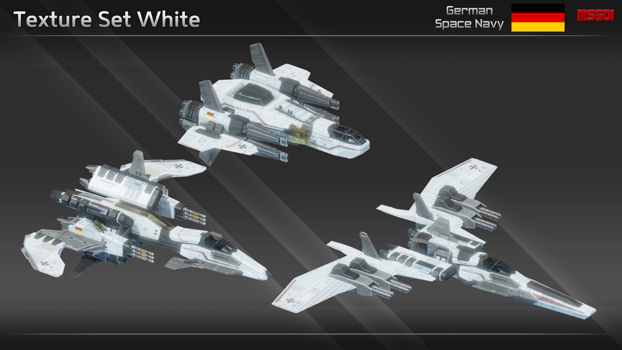 3D model GSN Spaceship Modular Fighter Kit VR / AR / low-poly | CGTrader