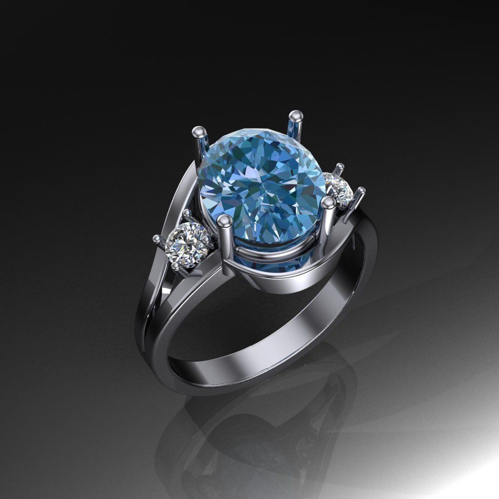 Simple Women Ring free 3D model 3D printable | CGTrader