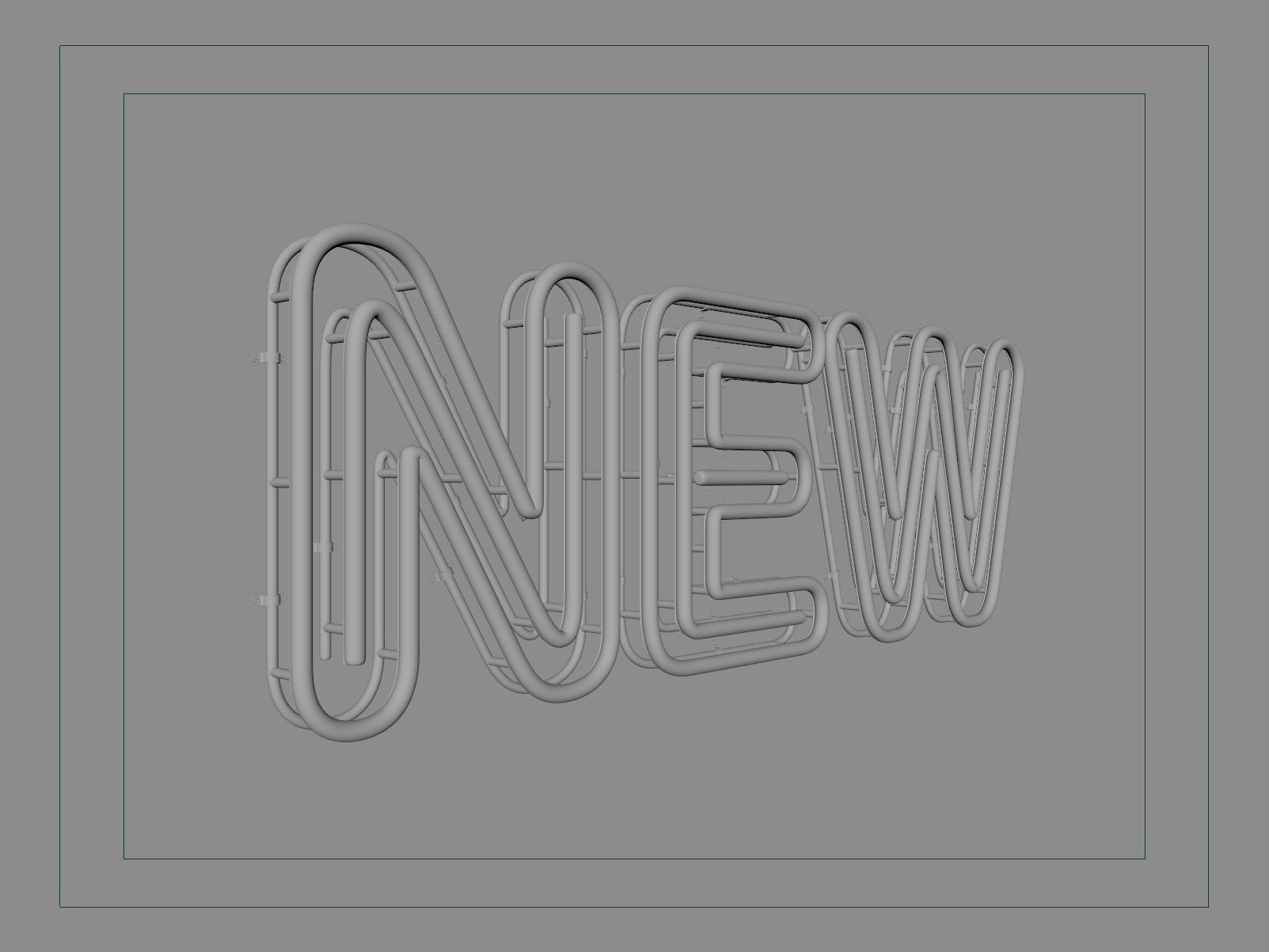 Neon Text New 3d Model Cgtrader