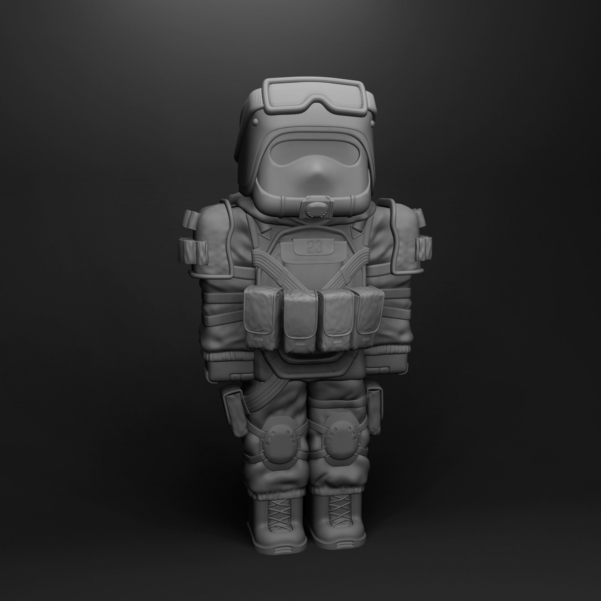 solder space suit free 3D model | CGTrader