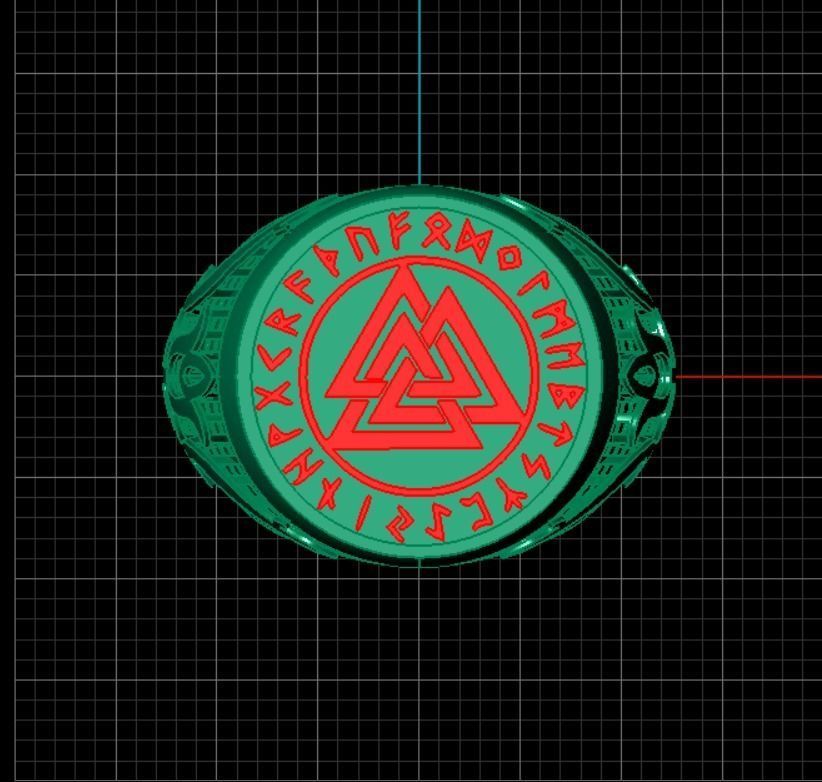 valknut ring 3D model 3D printable | CGTrader