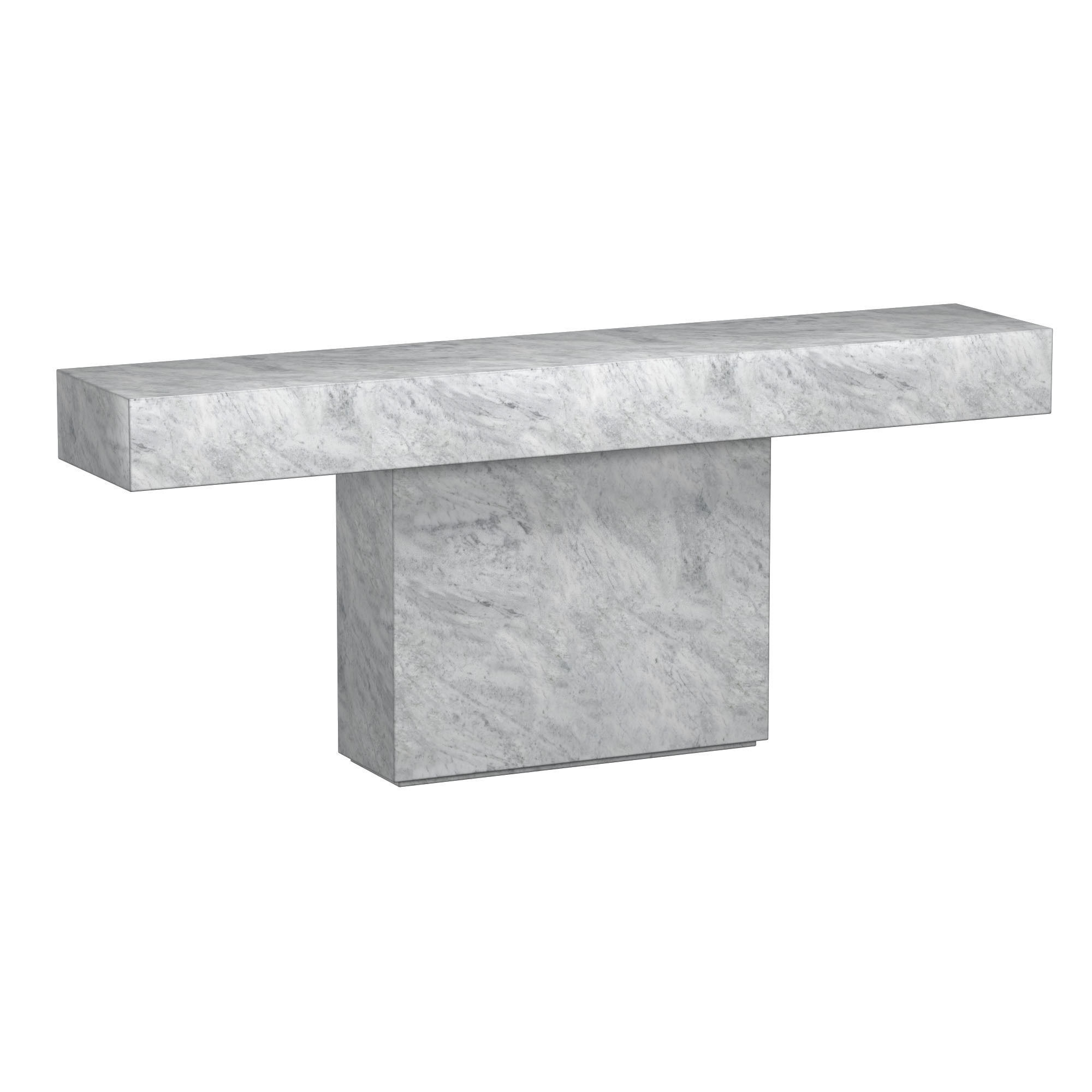 ITALIAN TRAVERTINE PLINTH CONSOLE TABLE 3D model | CGTrader