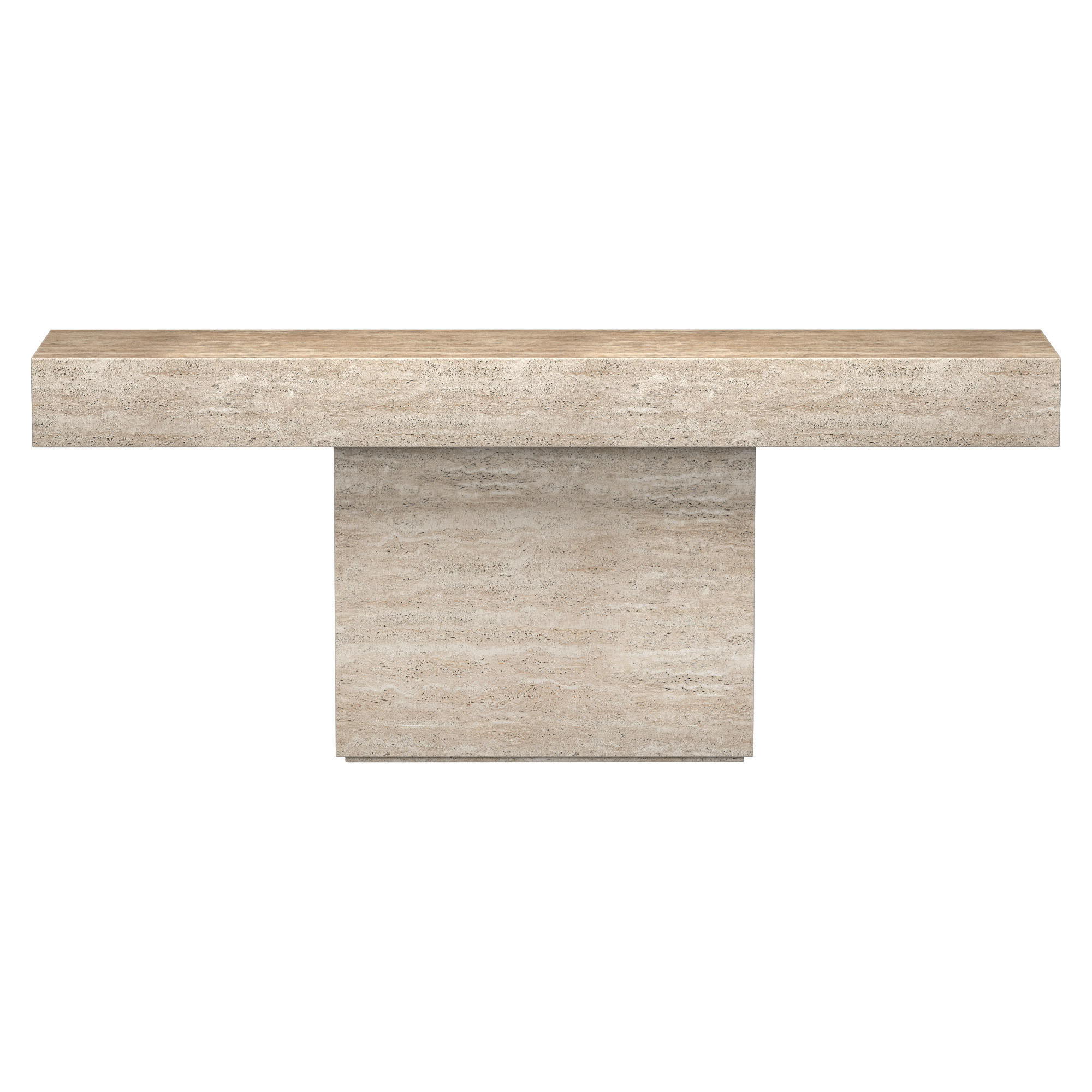 ITALIAN TRAVERTINE PLINTH CONSOLE TABLE 3D model | CGTrader