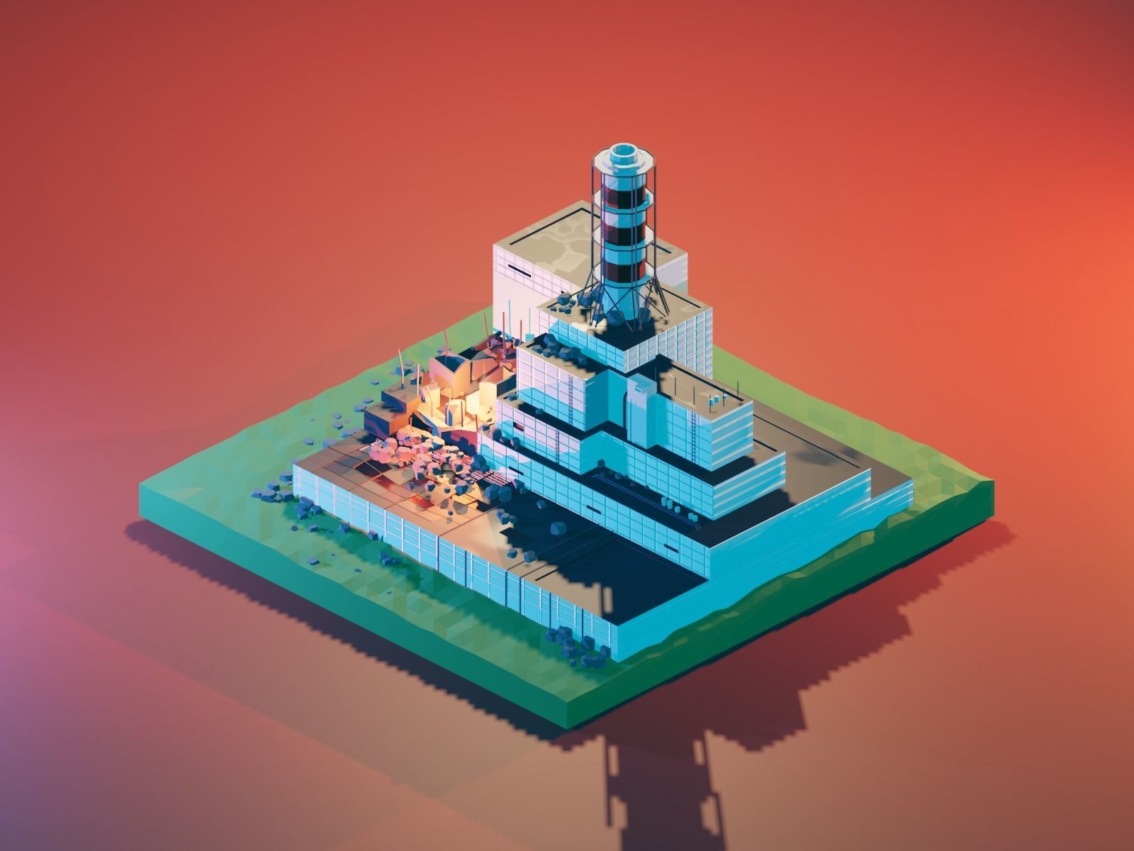 3D model chernobyl 3D Model Render in blender VR / AR / low-poly | CGTrader
