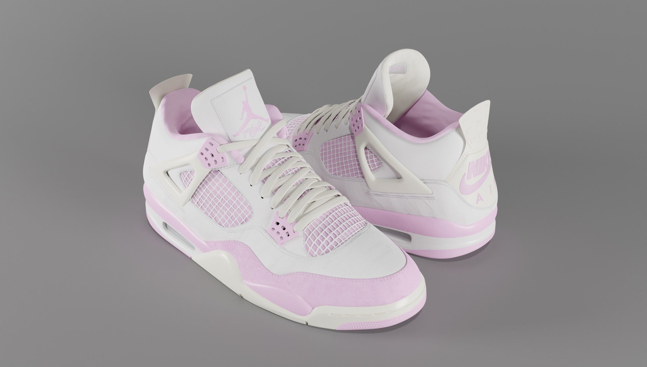 3D model Jordan 4 Bubblegum Shoe VR / AR / low-poly | CGTrader