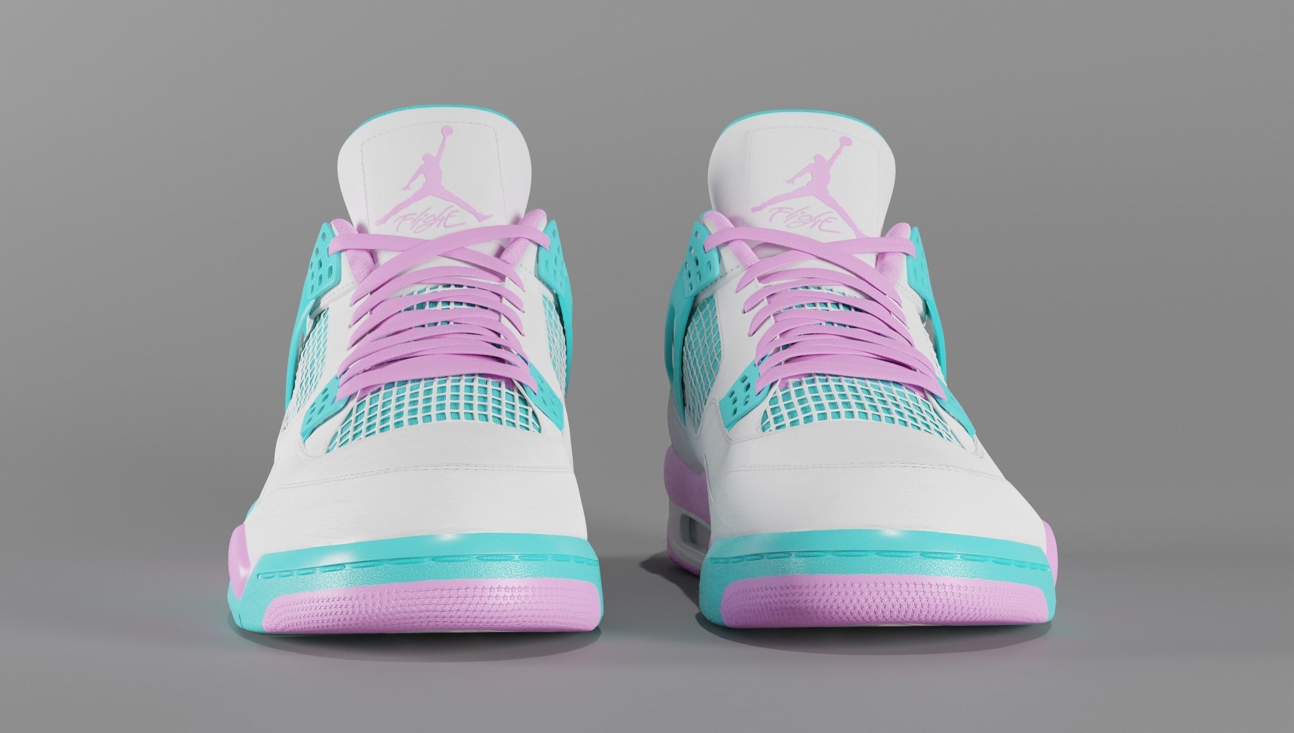 3D model Jordan 4 Miami Vice Shoe VR / AR / low-poly | CGTrader