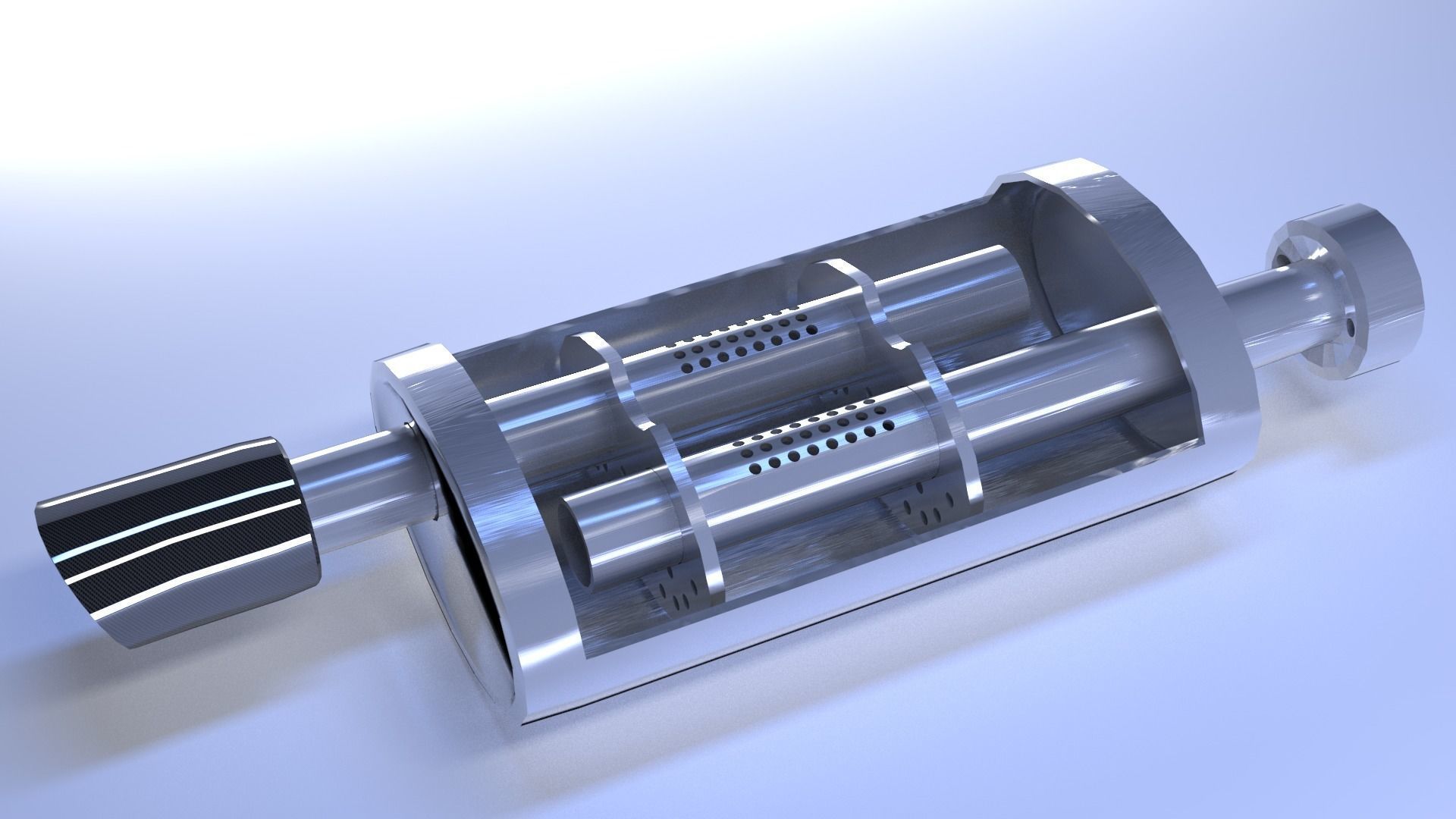 Muffler Cross-Section 3D model 3D model | CGTrader