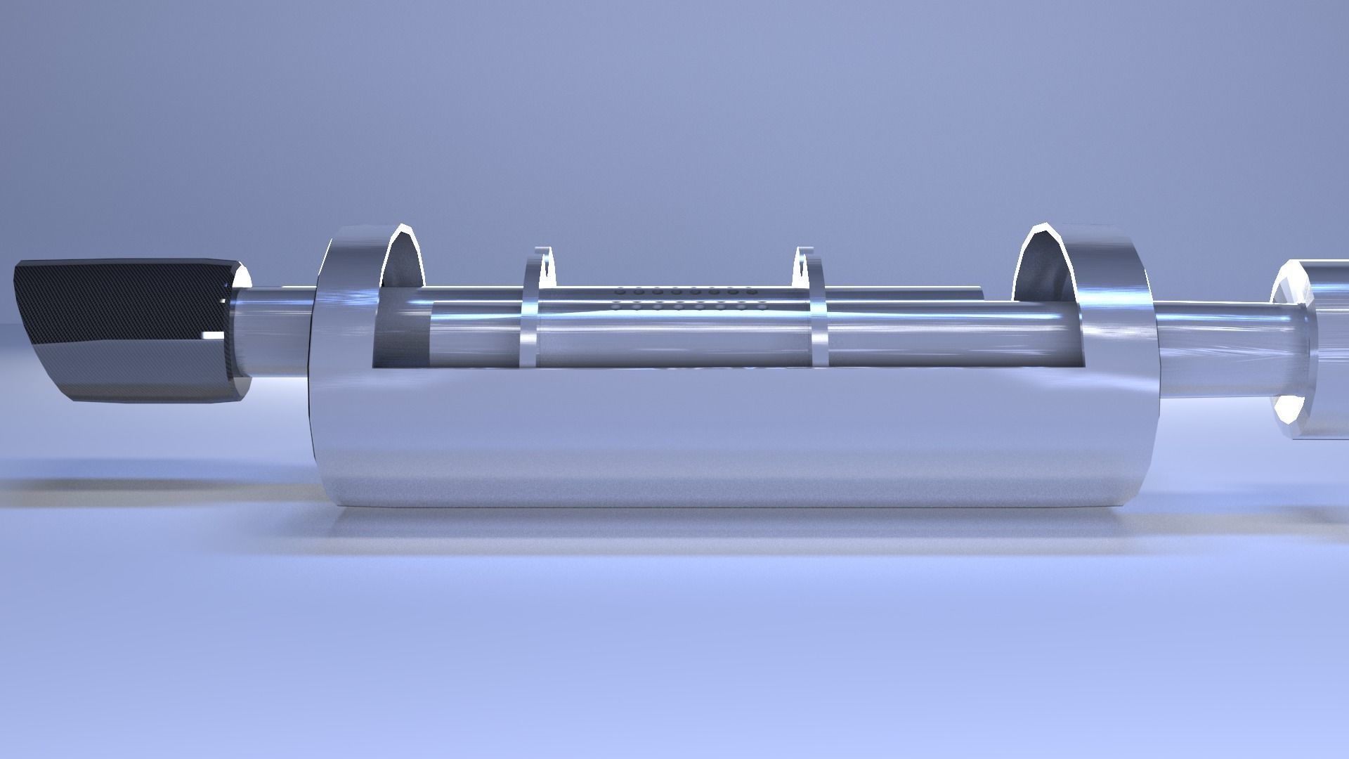 Muffler Cross-Section 3D model 3D model | CGTrader