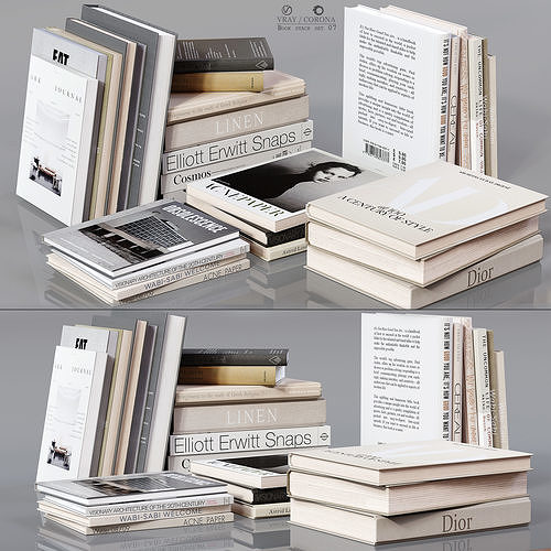 Book Stack Set 07 3D model | CGTrader