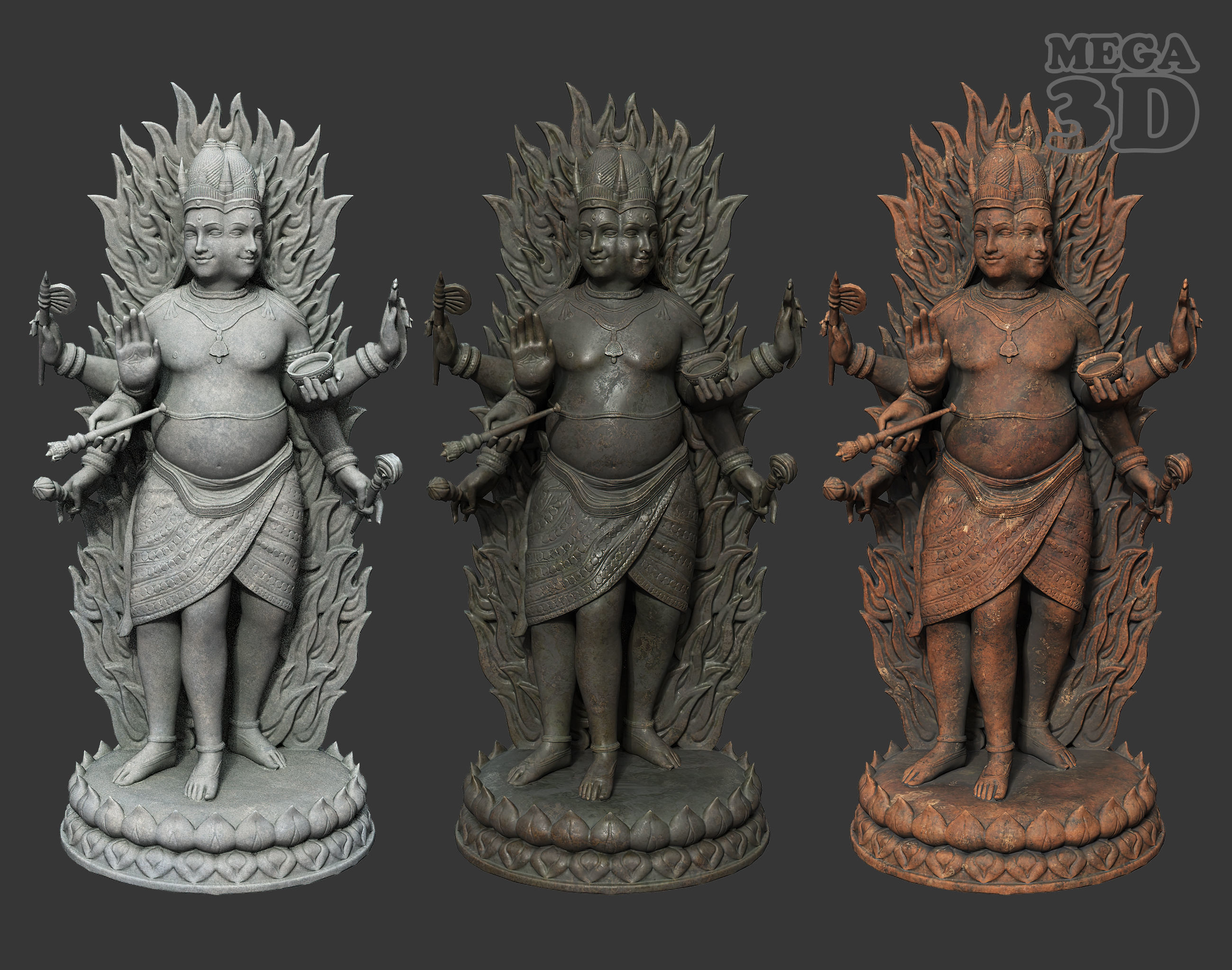 3D model Hindu God Statue 16K HD Texture - 220826 VR / AR / low-poly ...