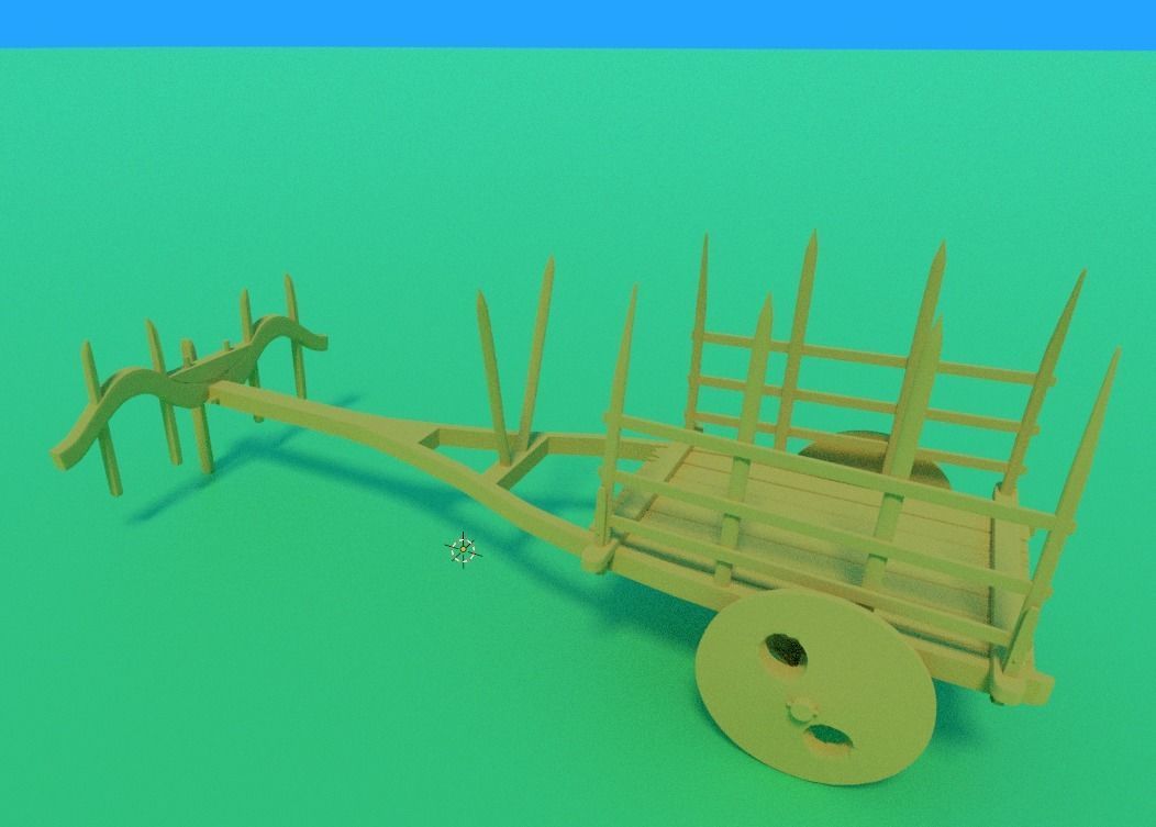 Ox cart 3D model | CGTrader