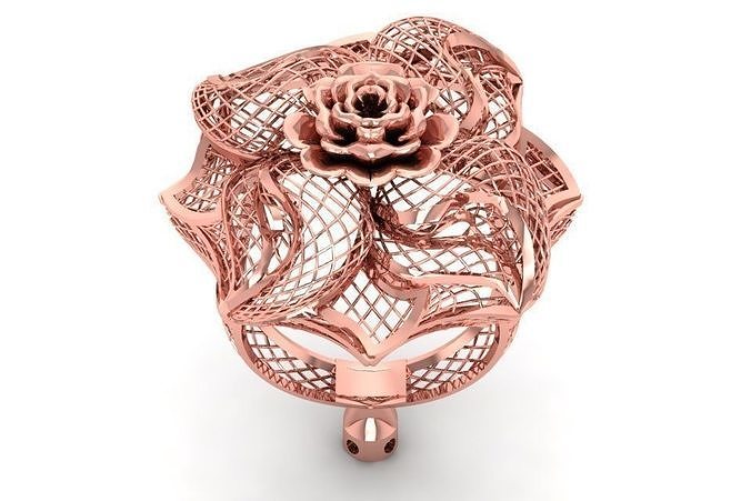 Filigree Ring STL OBJ FBX Renders Details 3D model 3D printable | CGTrader