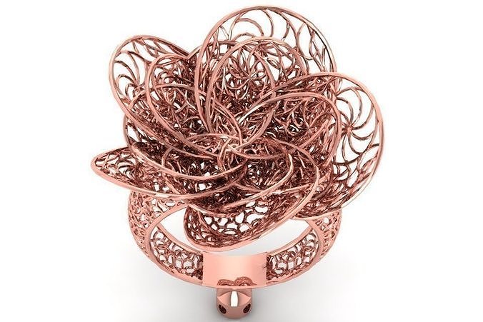 Filigree Ring STL OBJ FBX Renders Details 3D model 3D printable | CGTrader