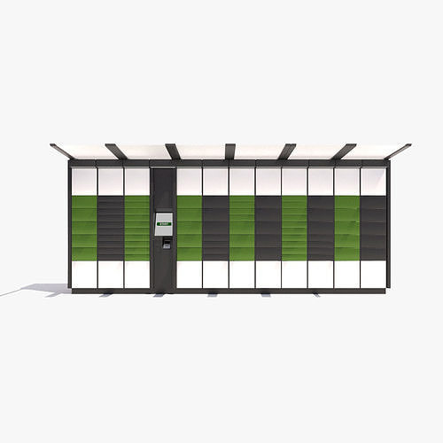 Parcel Locker Wide 3D model | CGTrader