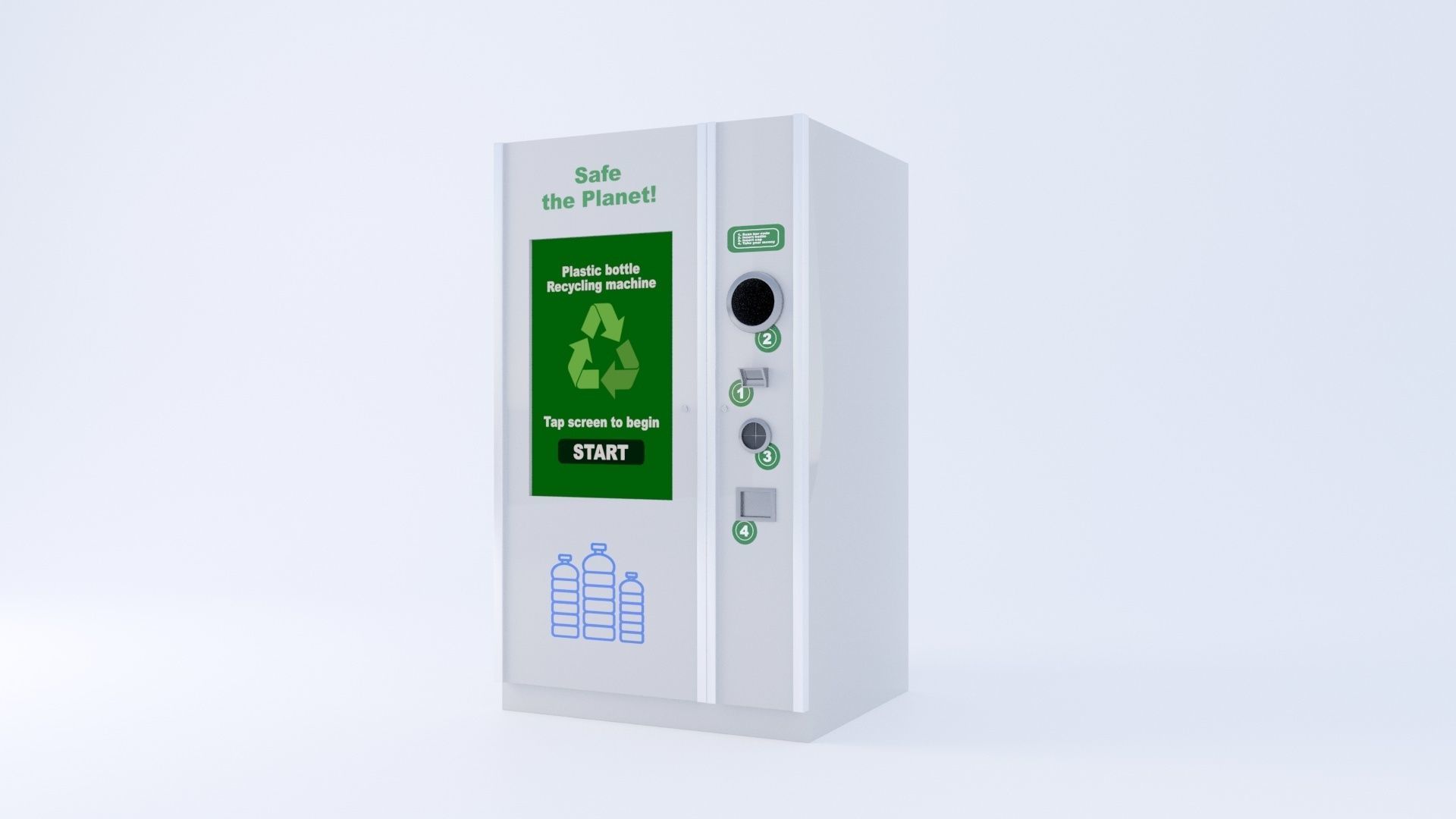 Reverse Vending Machine for Plastic Bottles 3D model | CGTrader