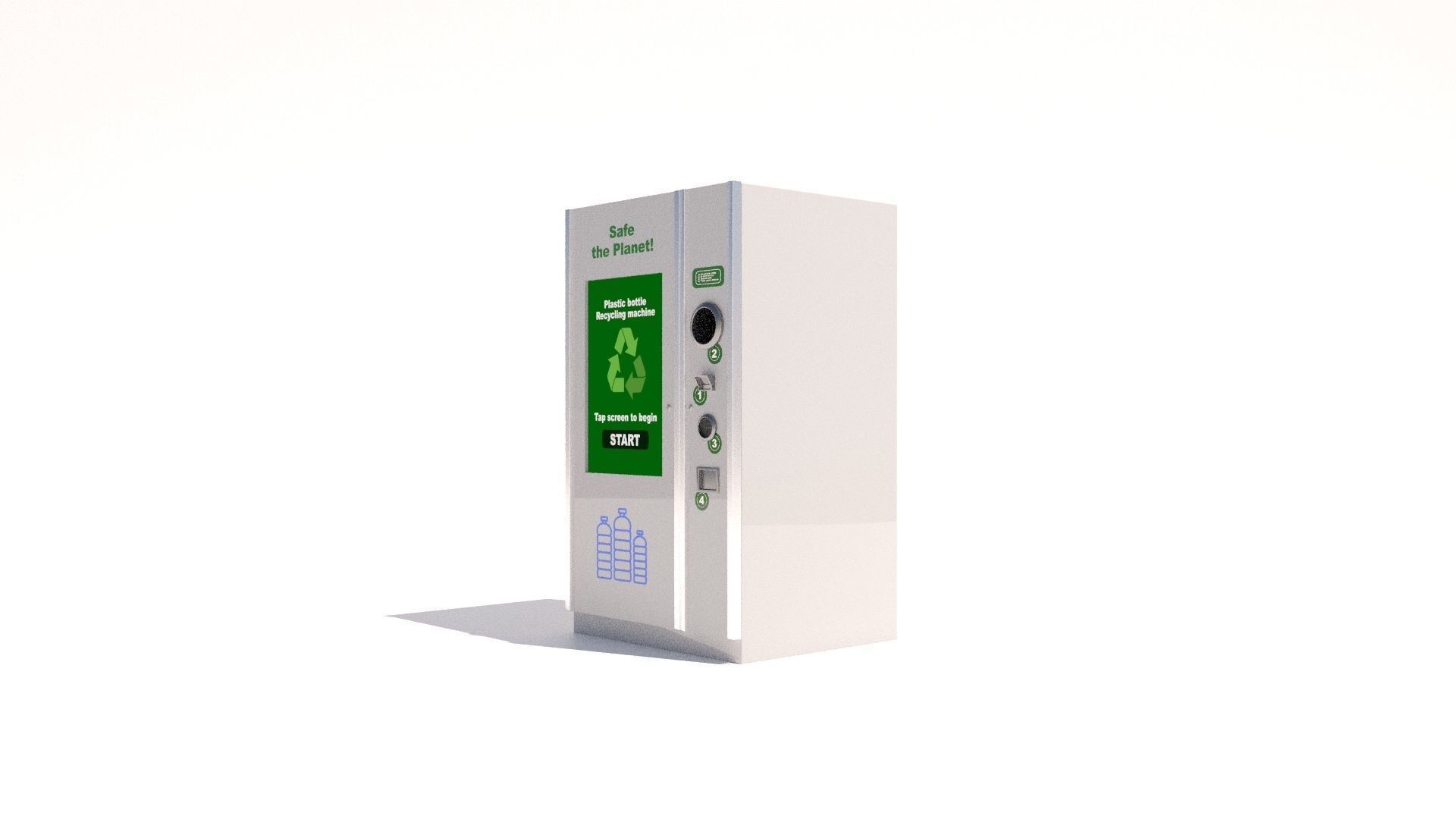 Reverse Vending Machine for Plastic Bottles 3D model | CGTrader