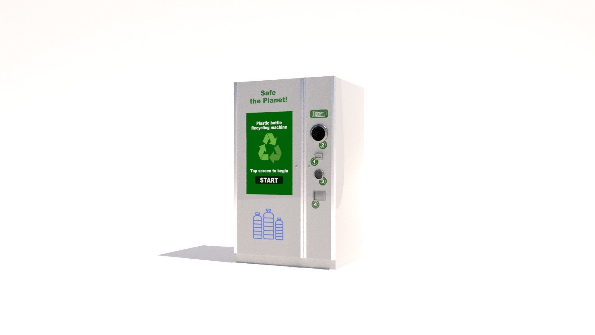Reverse Vending Machine for Plastic Bottles 3D model | CGTrader