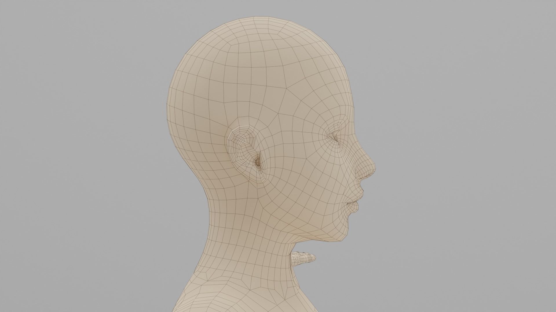Female base mesh free VR / AR / low-poly 3D model | CGTrader