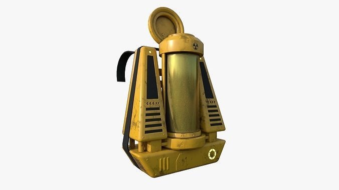 3D model SciFi Backpack J02 Yellow - Fashion Character Design VR / AR ...