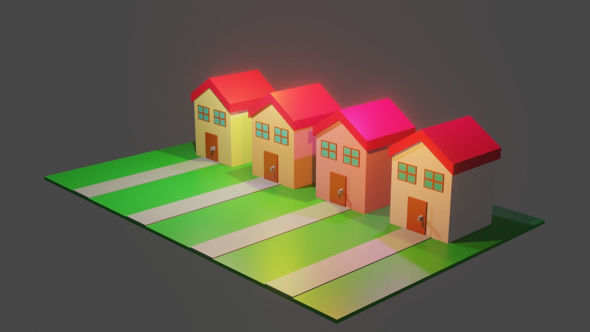 Free low poly simple house for free game asset free VR / AR / low-poly ...