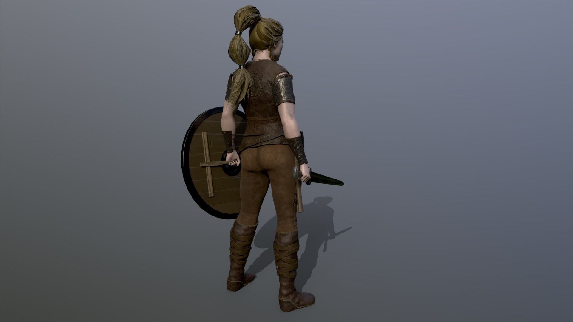 3D model Viking Shieldmaiden VR / AR / low-poly | CGTrader