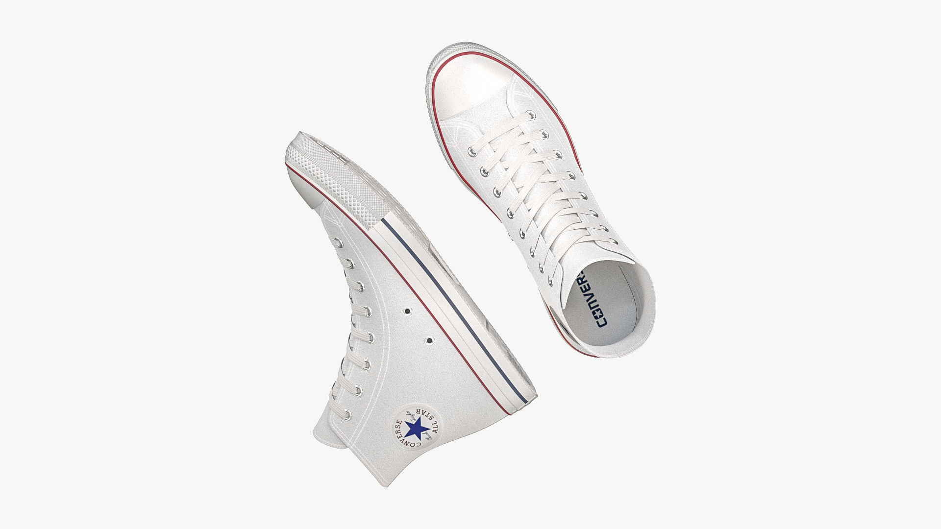 Chuck Taylor All Star Classic High Top White 3D model | CGTrader
