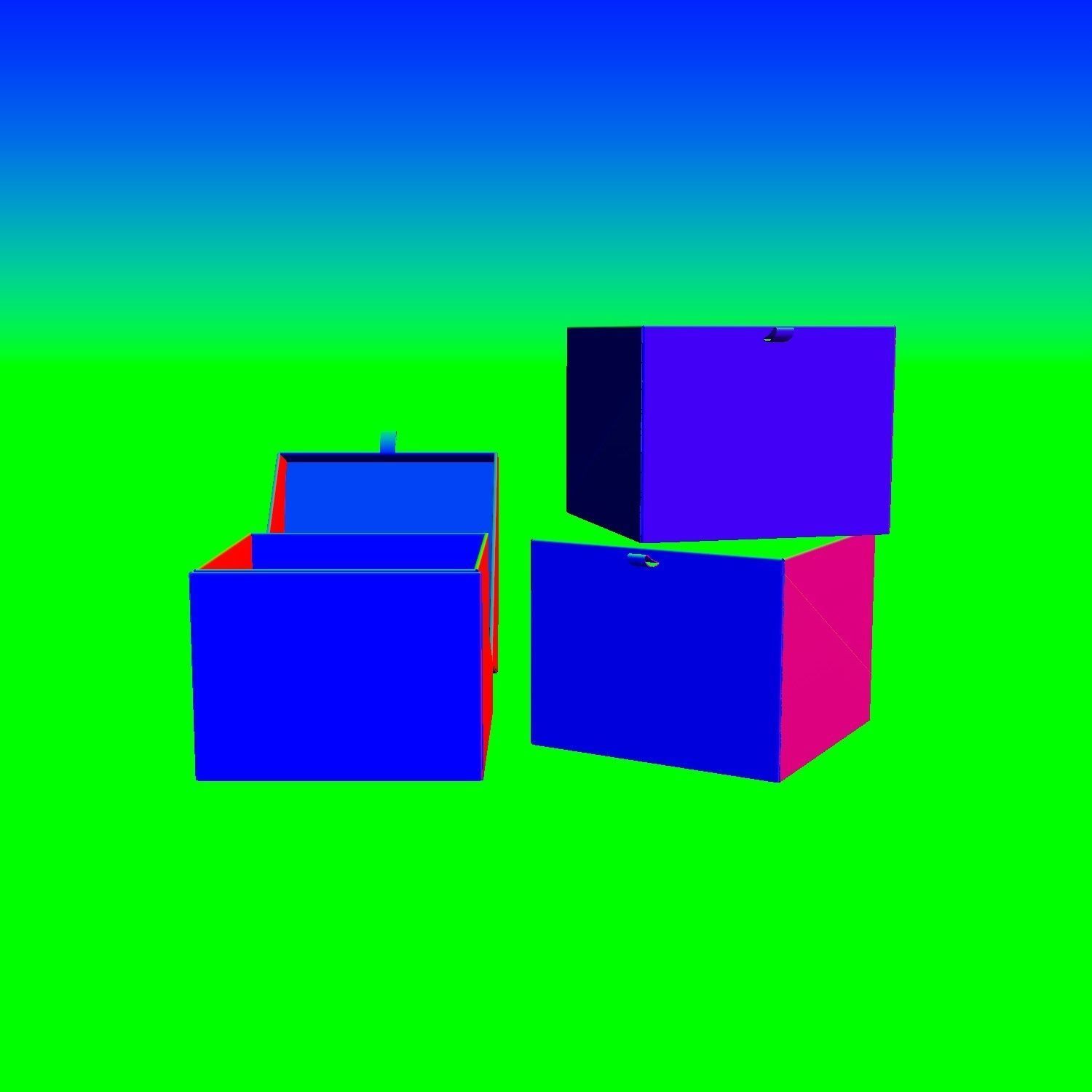 ANGLED CUFF RING BOX - Package 3D model 3D model | CGTrader