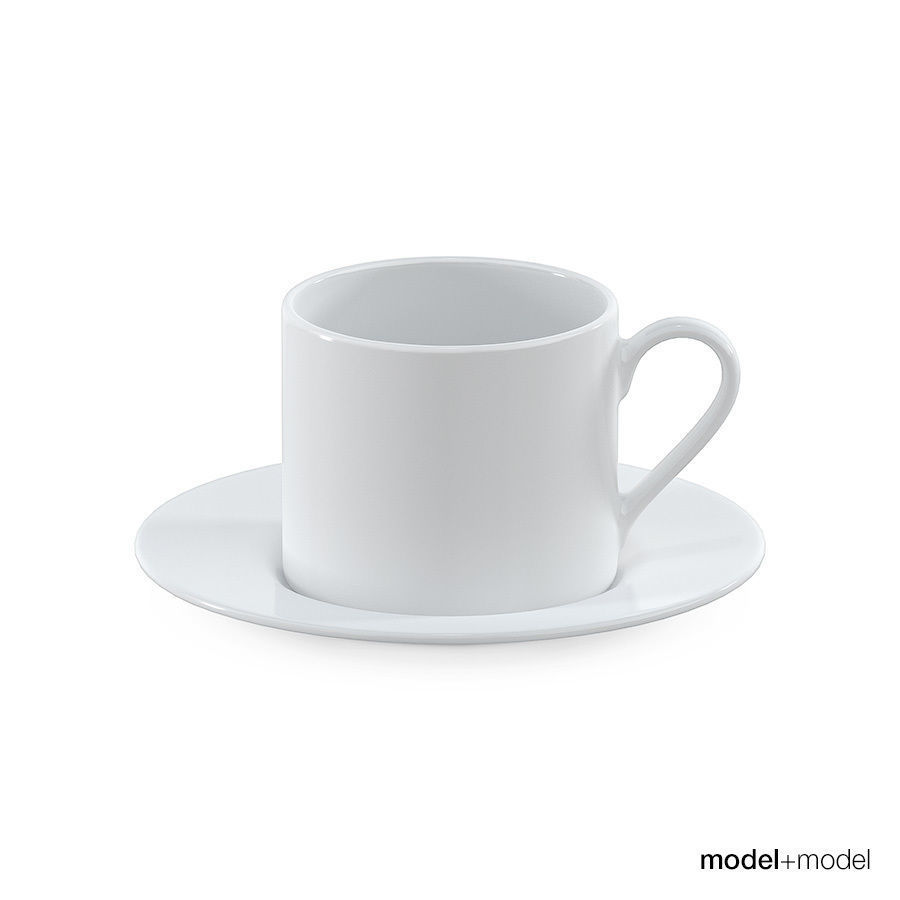 White ceramic tea collection 3D model | CGTrader