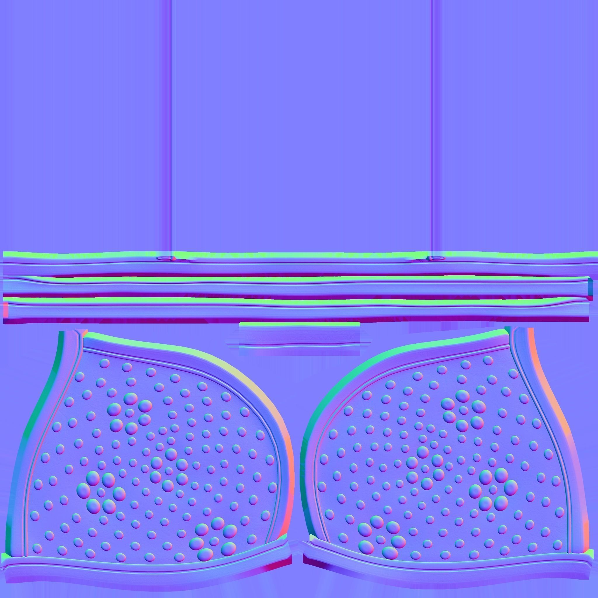 3D model Black Leather Bra With Silver And Gold Dots VR / AR / low-poly ...