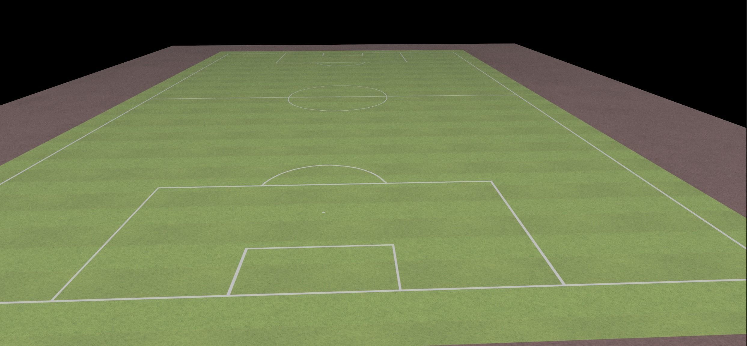 3D model Football Field with different texture options VR / AR / low ...