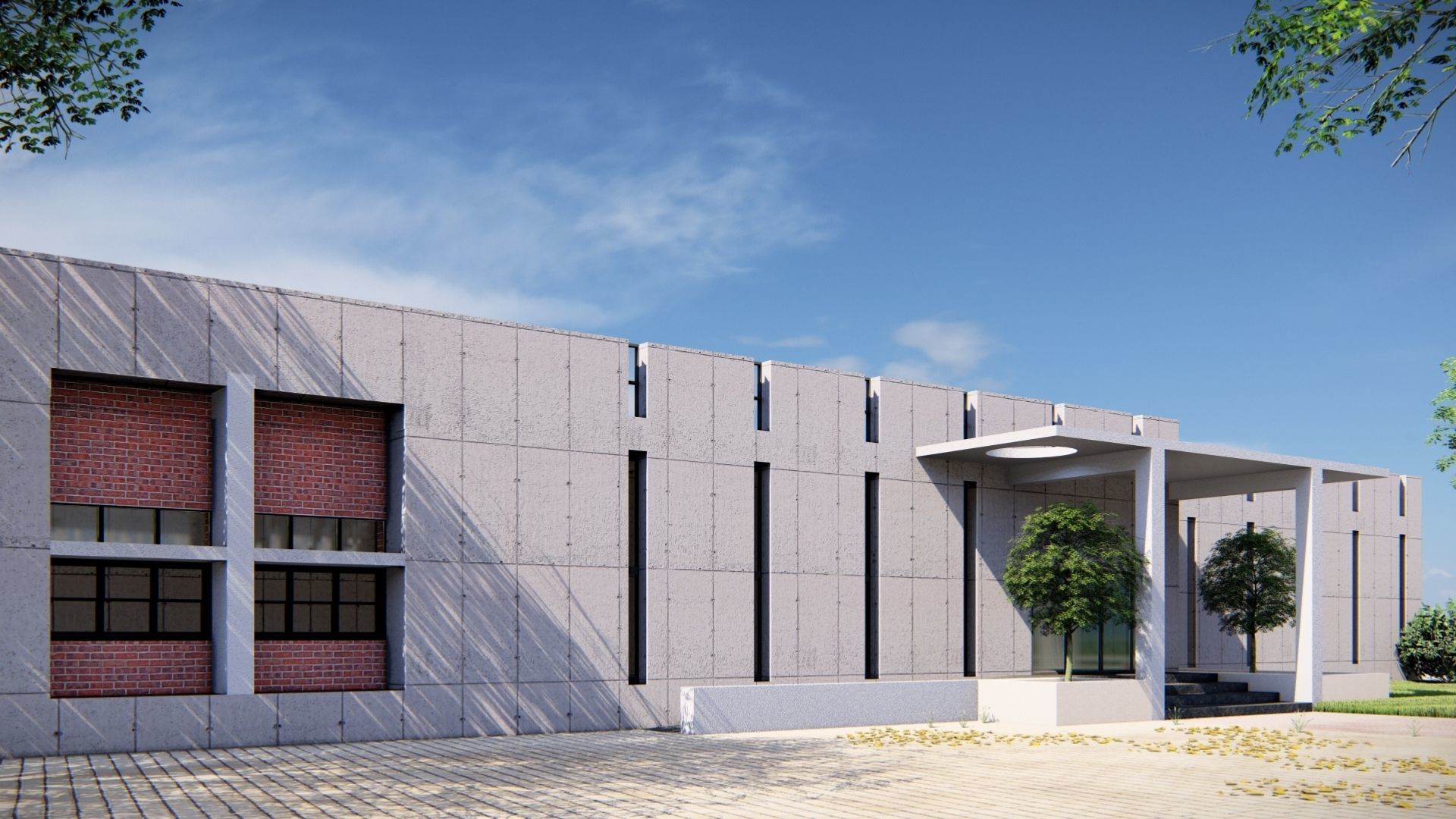 3D model UNIVERSITY CAMPUS SKETCHUP MODEL VR / AR / low-poly | CGTrader