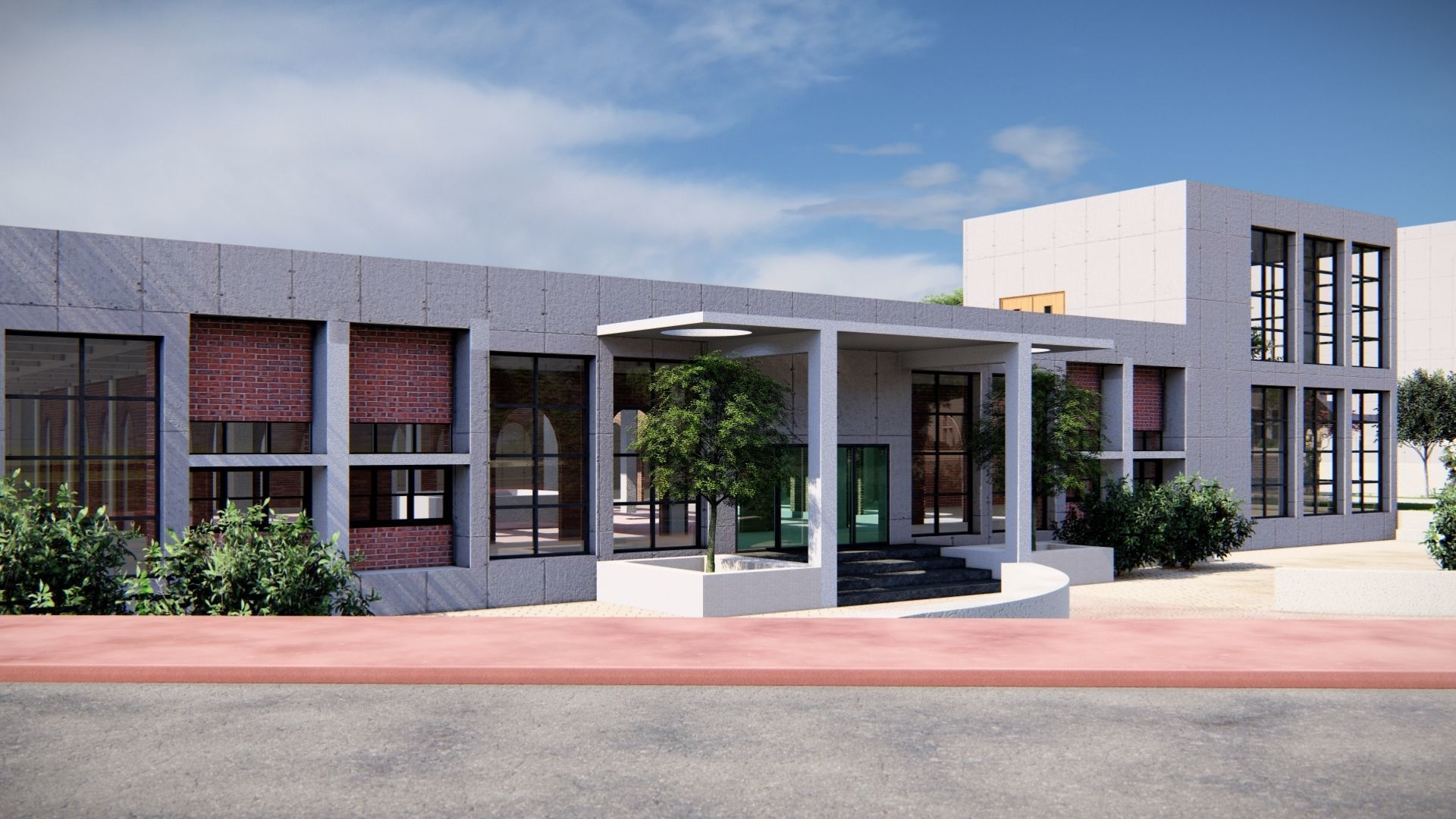3D model UNIVERSITY CAMPUS SKETCHUP MODEL VR / AR / low-poly | CGTrader